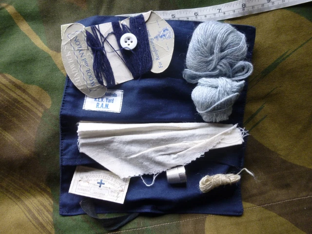 ORIGINAL WW2 ROYAL Australian Navy Housewife Sewing Kit & Contents. £10 ...