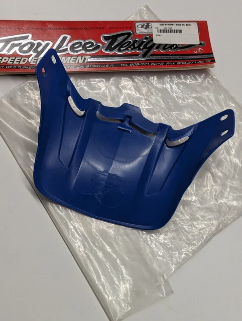 TROY LEE DESIGNS Blue Stingray Visor Motorcycle Motocross Helmet Bell ...