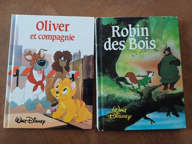 2 LIVRES WALT Disney OLIVER et Cie, ROBIN des Bois 95 et 115 pages 1989 ...