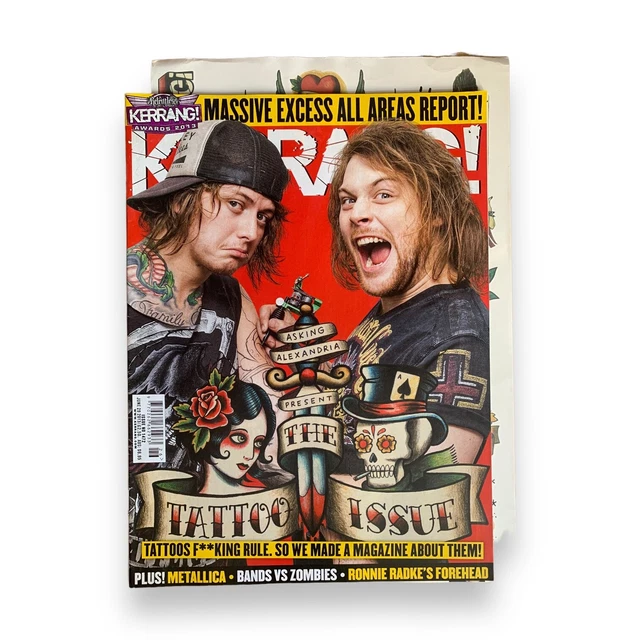 KERRANG MAGAZINE ISSUE 1472 Asking Alexandria Tattoo Issue Metallica ...