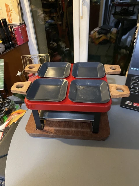 APPAREIL A RACLETTE 4 personnes SIGG Raclonette Vintage tole Émaillée ...