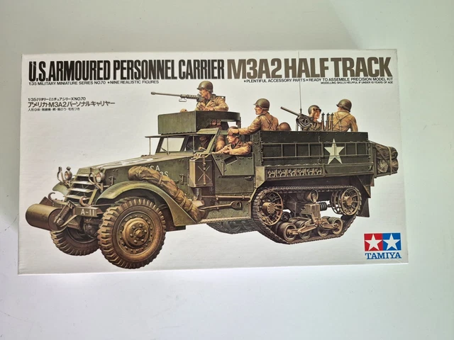 TAMIYA M3A2 HALF Track (1975) + Zubehör + Original-Beleg - 1/35 EUR 100 ...