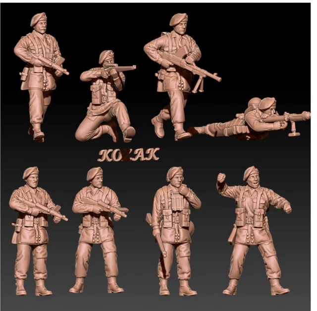 WW2 BRITISH PARATROOPERS Full Set Soldiers 1:32 Resin Printed £29.75 ...