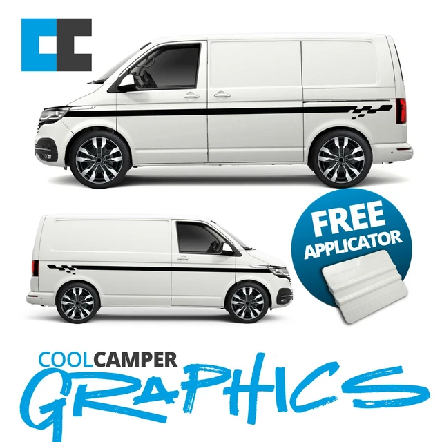 VOLKSWAGEN VW TRANSPORTER T4 T5 T6 Camper Van Side Racing Stripe ...