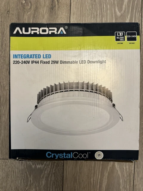 AURORA 220-240V IP44 Fixed 29W Dimmable LED Downlight 40,000 hrs 2650 ...