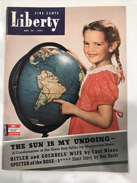 LIBERTY MAGAZINE GERMAN Leader Goebbels Wife WWII November 22 1941 ...