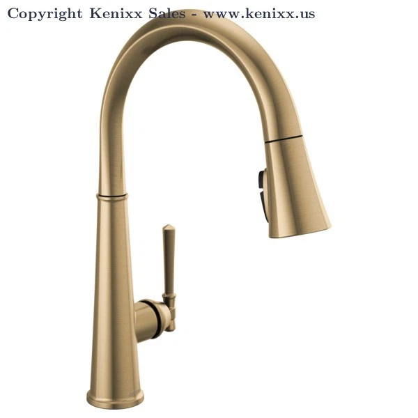 DELTA EMMELINE PULL-DOWN Kitchen Faucet Champagne Bronze £275.25 ...