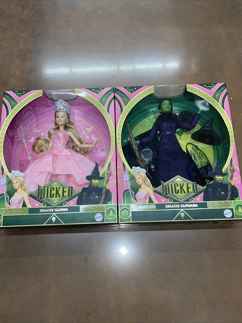 MATTEL WICKED MOVIE Glinda & Elphaba DELUXE Doll Set MISPRINT New ...
