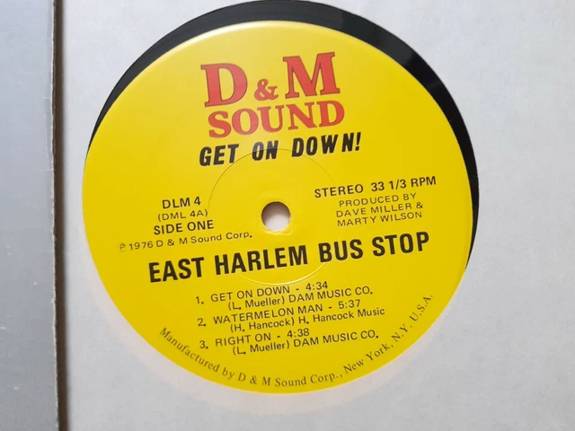 EAST HARLEM BUS Stop Get on Down! 1976 US D&M Sound Label 1st Press ...