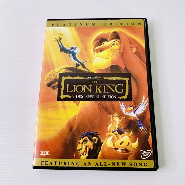 THE LION KING DVD Platinum Edition 2 Disc Special Edition NTSC Region 1 ...