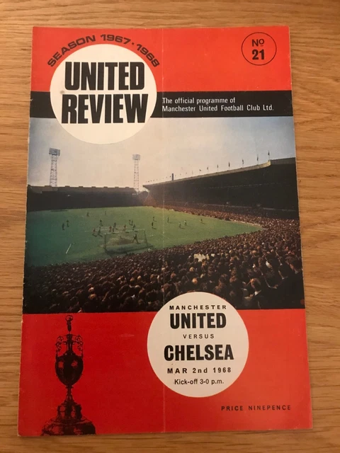 MANCHESTER UNITED V Chelsea Programme 1967-68 £2.00 - PicClick UK