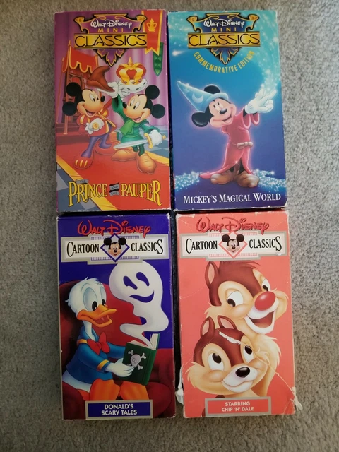 Walt Disney Classics Vhs Lot Of 4 Mini Classics Cartoon Classics Eur