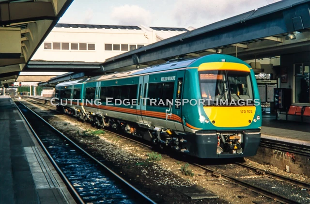 ORIGINAL RAILWAY SLIDE: 170102 on a Test Run at Derby 28/01/1999 27/65 ...