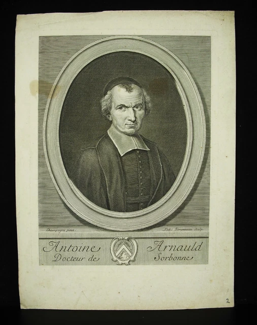 IL GRANDE ANTOINE Arnauld Jansenista Sorbona Simonneau Phil De ...