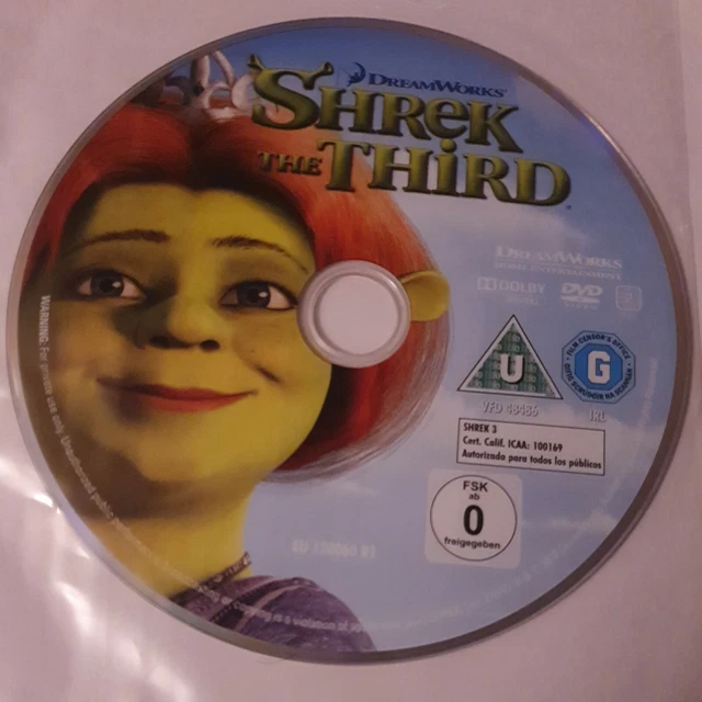 SHREK THE THIRD (2007) Mike Myers Eddie Murphy DVD Movie Film CD Disc ...