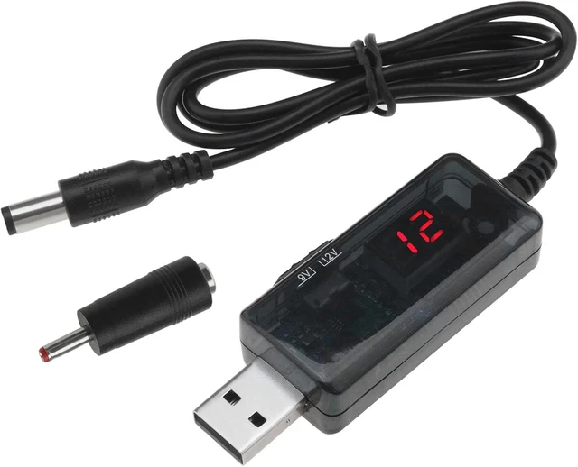 EMSEA USB TO DC Booster Cable with LED Display 5V 9V/12V Step Up... $28 ...