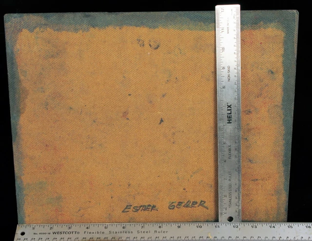 JEWISH ARTIST ESTHER Geller Encaustic Wax Painting Boston Abstract ...