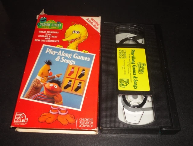 SESAME STREET : Play-Along Games & Songs (VHS, 1986) Rare Kids HTF Rare ...