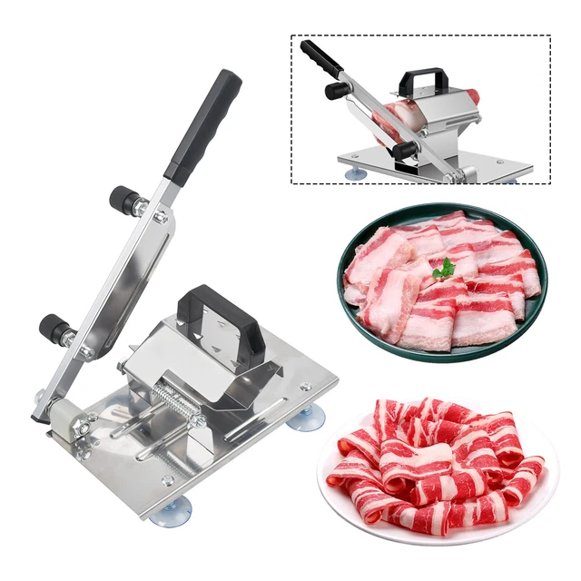 MANUAL COLD MEAT Cutter Machine Frozen Beef Lamb Mutton Roll Food Sheet ...