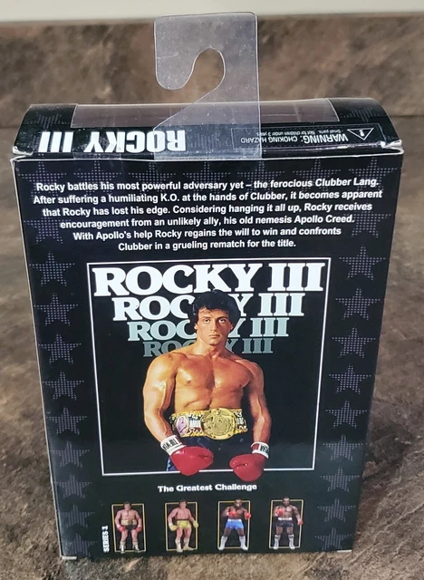 NECA ROCKY III 40th Anniversary Rocky Balboa Gold Trunks 7 inch Action ...
