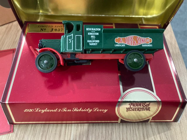 MATCHBOX MODELS OF Yesteryear Y-9 1920 Leyland 3 Ton Subsidy Lorry $19. ...