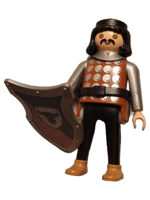PLAYMOBIL CAVALIERE CON Scudo Stemma Toro Medioevo EUR 9,95 - PicClick IT