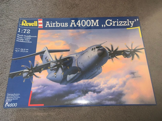 REVELL, 1:72 SCALE, Airbus A400M “Grizzly” Military Transport Model Kit ...