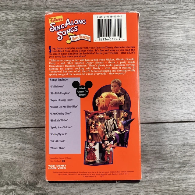 DISNEY SING ALONG Songs Happy Haunting Party at Disneyland VHS 1998 EUR ...