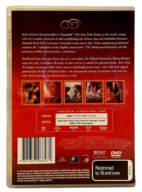LADY CHATTERLEY'S LOVER DVD (1981) Sylvia Kristel Emmanuelle Region 4 $14.95 - PicClick AU