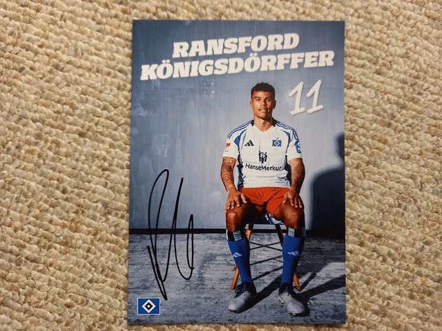 RANSFORD KÖNIGSDÖRFFER HSV Hamburger SV Originalautogramm Saison 2024/ ...