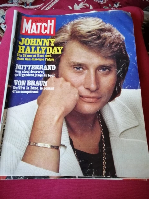 PARIS MATCH N° 1466 - Johnny Hallyday fête ses 34 ans (1er juillet 1977 ...