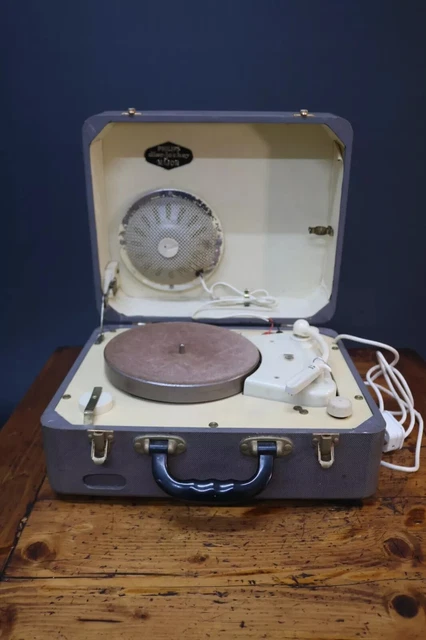 PHILIPS DISC JOCKEY Major Portable Suitcase Record Player Part Working ...