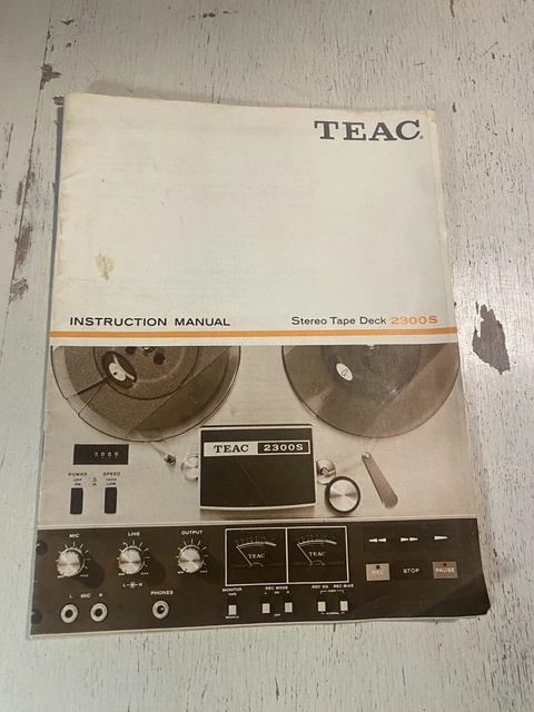 ORIGINAL TEAC 2300 S Reel to Reel Instruction Manual Vtg 2300S £26.11 ...