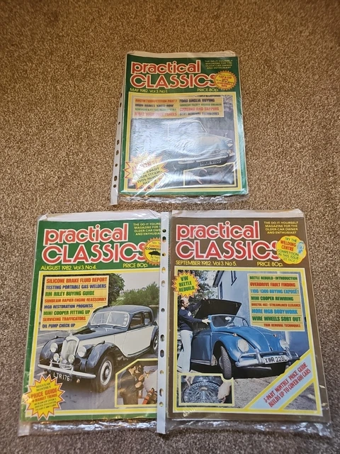 3 VINTAGE PRACTICAL Classics Magazines May & August & September 1982 ...
