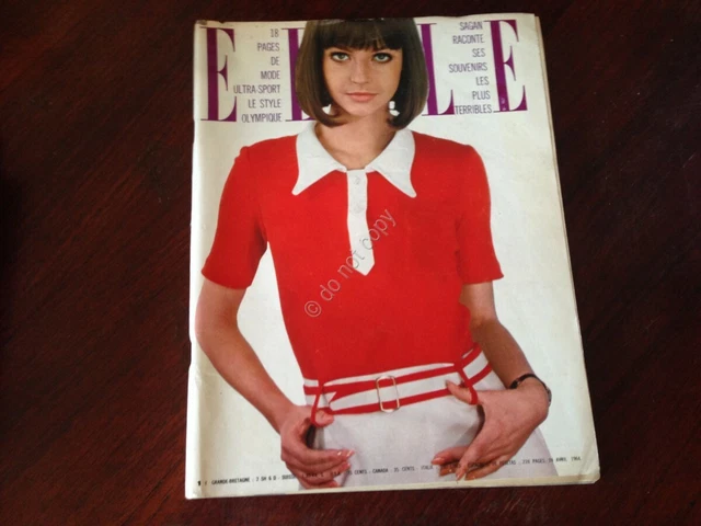 RIVISTA MAGAZINE ELLE France 24 Avril 1964 N.957 Sophia Loren EUR 12,00 ...