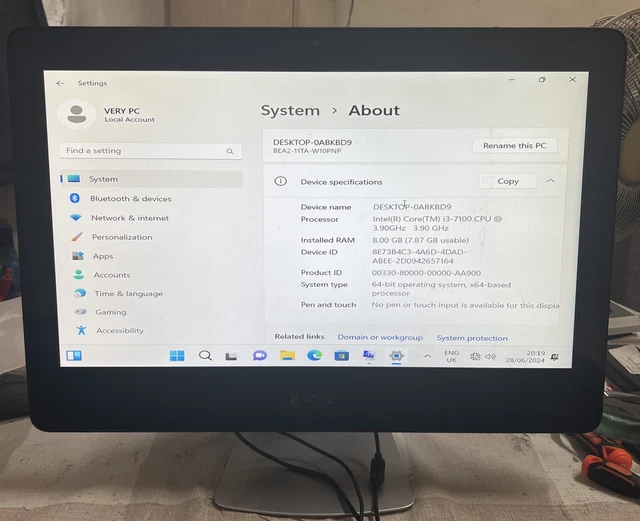 VERY PC CUSTOM Gaming AIO H110T i3-7TH GEN 8GB 3TB HDD WIN 11 £199.99 ...