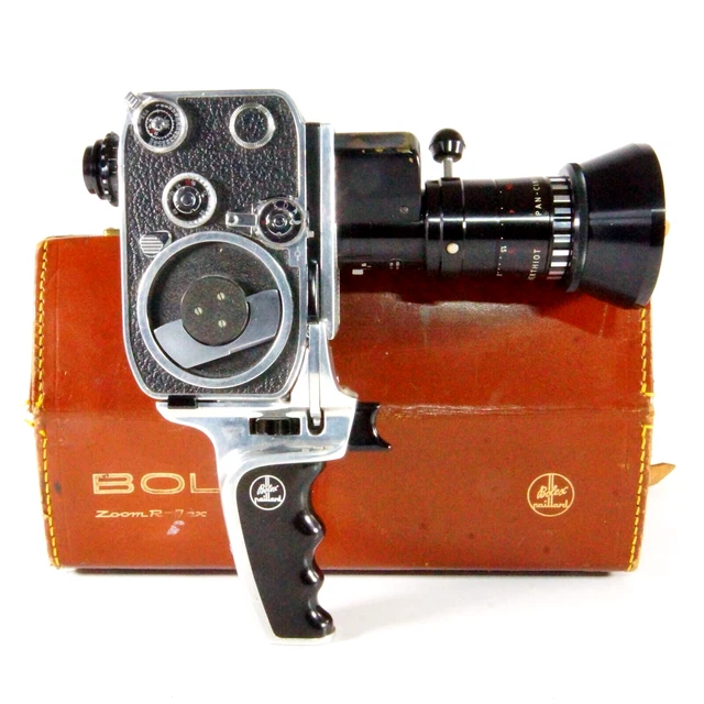 PAILLARD BOLEX P2 8mm Movie Camera + SOM Berthiot 8-30mm Zoom In ...