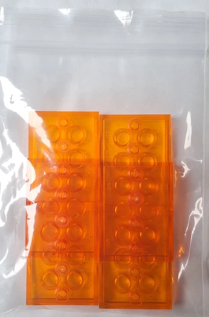 LEGO 6×TRANSLUCENT ORANGE Minifigure 3×4 Display Plate (from ...