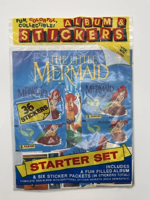 1990 PANINI WALT Disney The Little Mermaid Sticker Book - Starter Pack ...