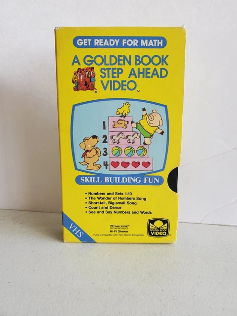 GOLDEN BOOK STEP Ahead VHS Preschool Get Ready For Math Skill building ...
