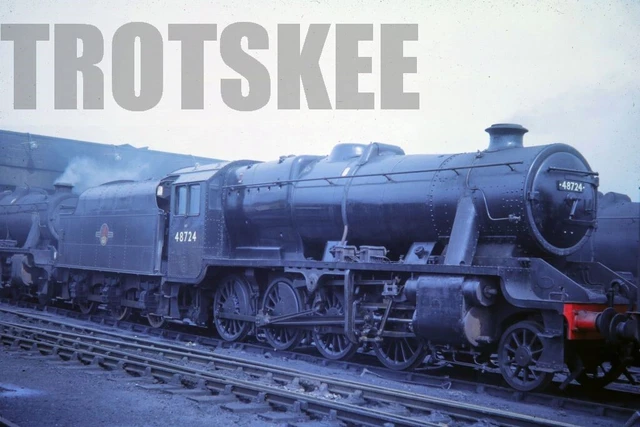35MM SLIDE BR British Railways Steam Loco 48724 Class 8F-A 1965 ...