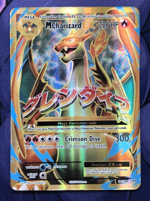 M CHARIZARD EX 101/108 XY Evolutions MEGA Ultra Rare Full Art Pokémon ...