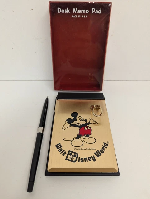 VINTAGE WALT DISNEY World Mickey Mouse Desk Memo Pad Made In USA £4.99 ...