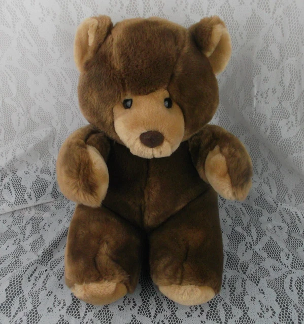 CAROUSEL BY GUY Teddy Plush Bear Brown Sitting 11" Stuffed Animal Toy ...