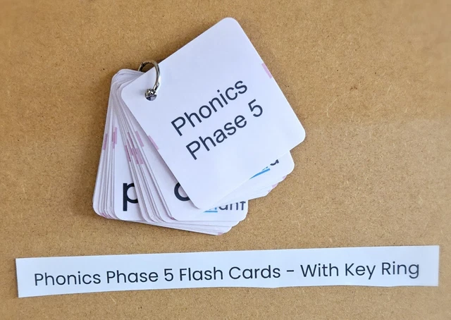 PHONICS PHASE 5 Flash Cards with Key Ring - Trigraphs Split-Digraphs £3 ...