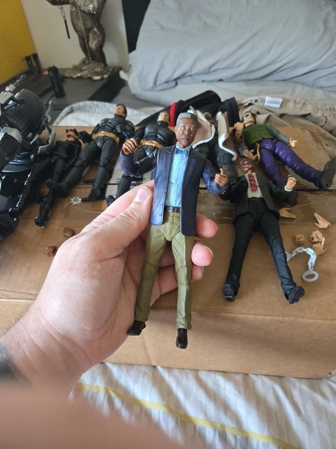 LUCIUS FOX MCFARLANE Batman The Nolan Trilogy, Bale, Morgan Freeman £31 ...