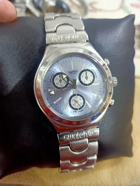 MENS SWATCH IRONY AG 1997 Swiss Made V8 Chronograph Watch £70.00 - PicClick UK