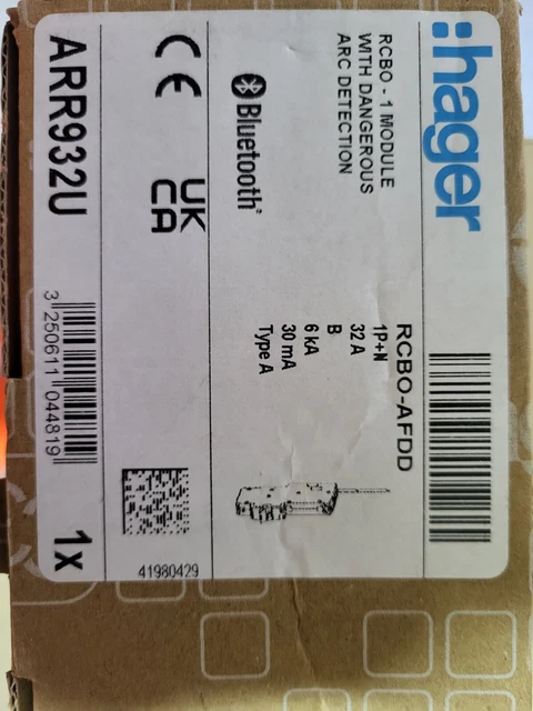 HAGER 32A RCBO Afdd 1P+N 30Ma B Curva 6Ka Tipo A Arr932U (B279) EUR 71,24 - PicClick IT