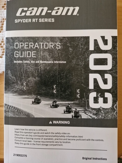 CAN AM SPYDER RT Operator's Guide EUR 99,00 - PicClick DE