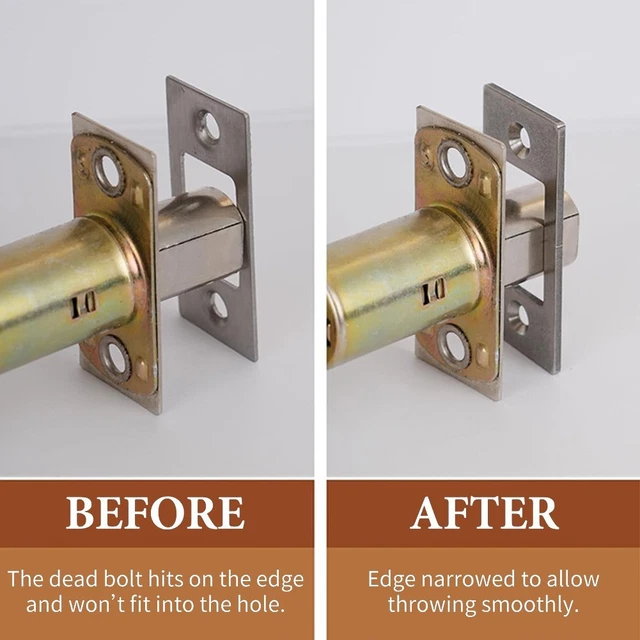 FIX MISALIGNED DEAD Bolts with Dead Bolt Restorer Large Hole Strike ...